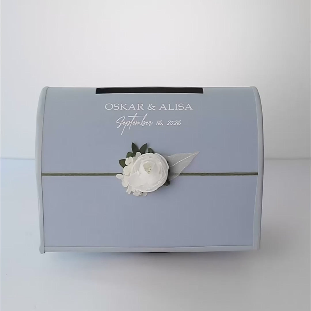 Card box wedding Dusty blue Gentle wedding | VIZZARA